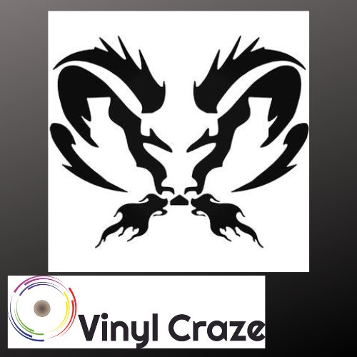 12" Flaming Tribal Ram Vinyl Decal for Dodge Ram *You Pick the Color w ...