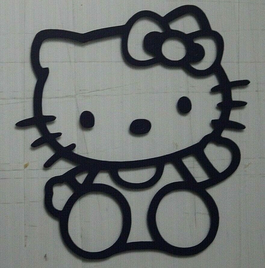 Hello Kitty Waving Vinyl Decal *Pick Your Color* Lowest $/ Largest Size ...