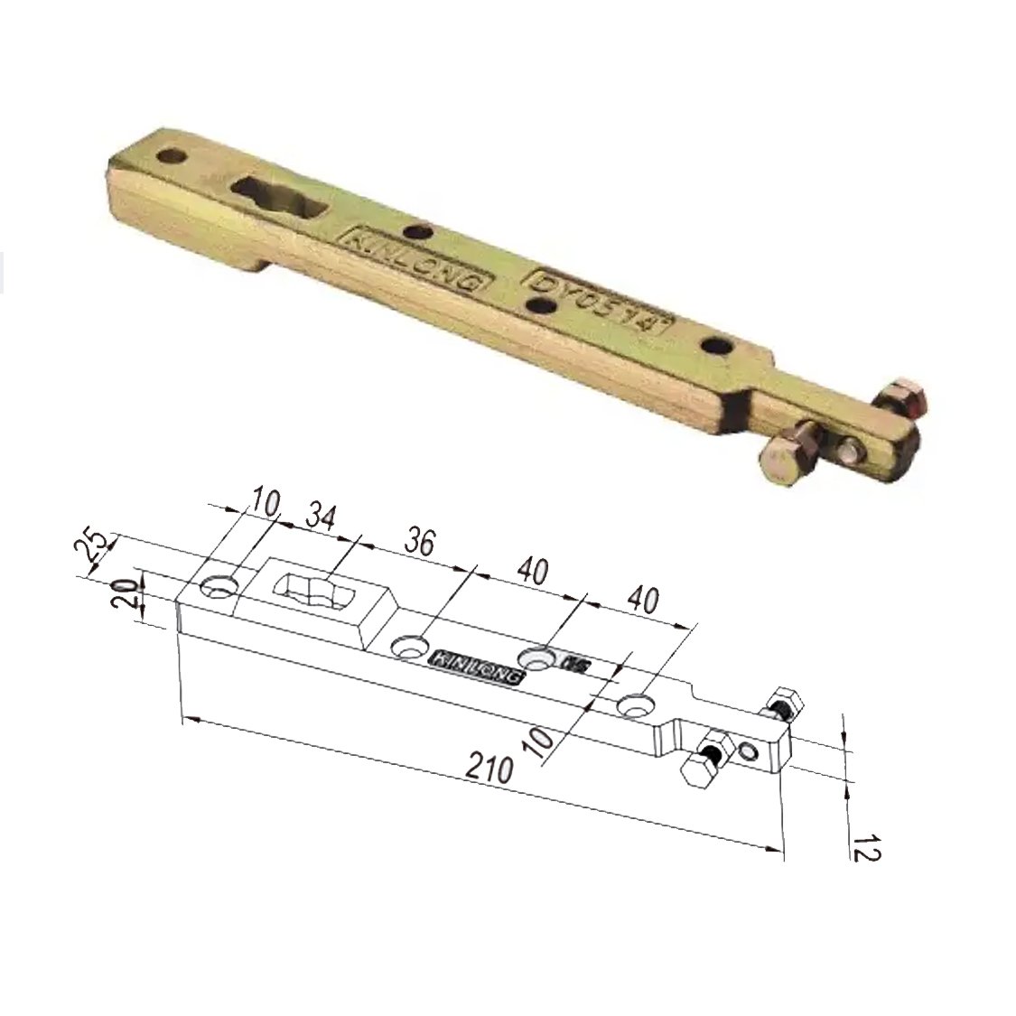 KIN LONG Floor Closer HD205 Max Loading 130 kg Fixing at 90 DG