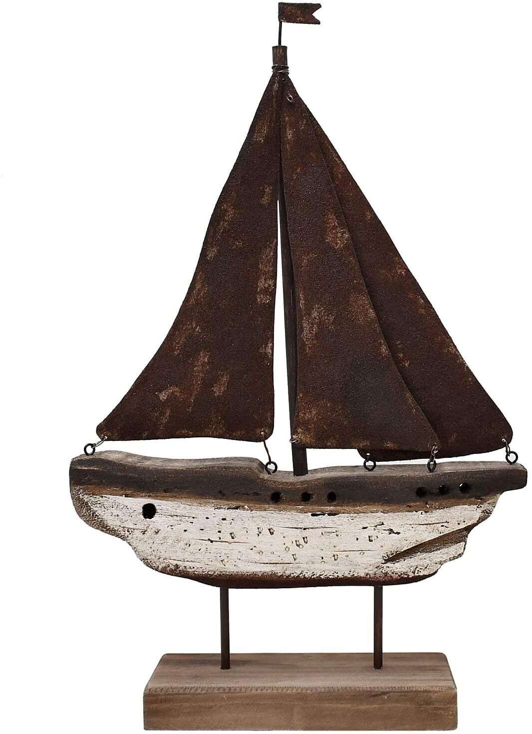 15 H Sail Boat Decor Display Rustic Nautical Beach Theme Room Decor ...