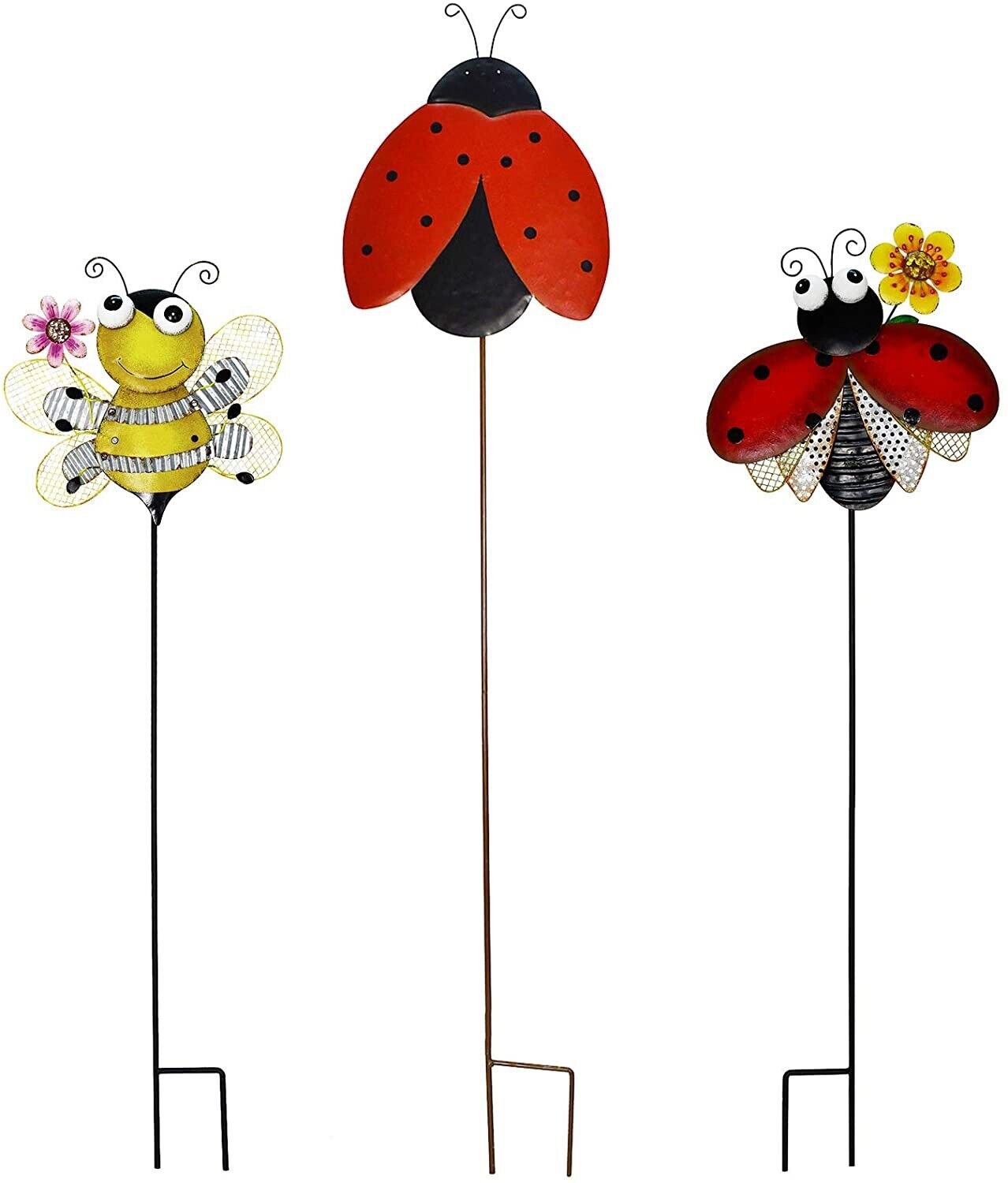 Bee Ladybug Garden Stake Decorative Bee Ladybug Yard Stake, Cute Insect ...