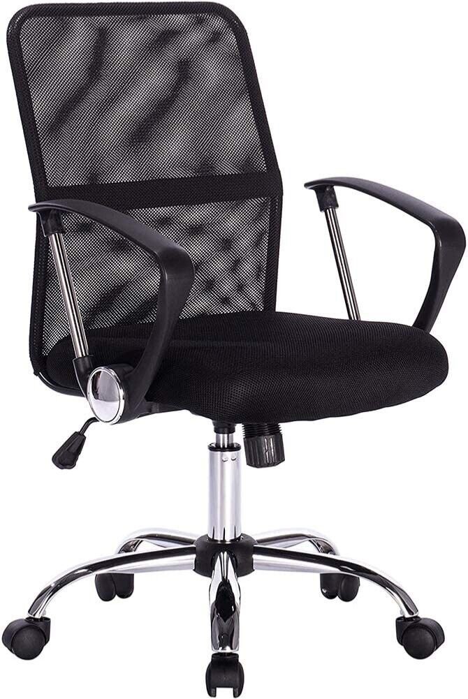 Ergonomic Office Chair Black Computer Desk Chair, Mid-Back Mesh Chair ...