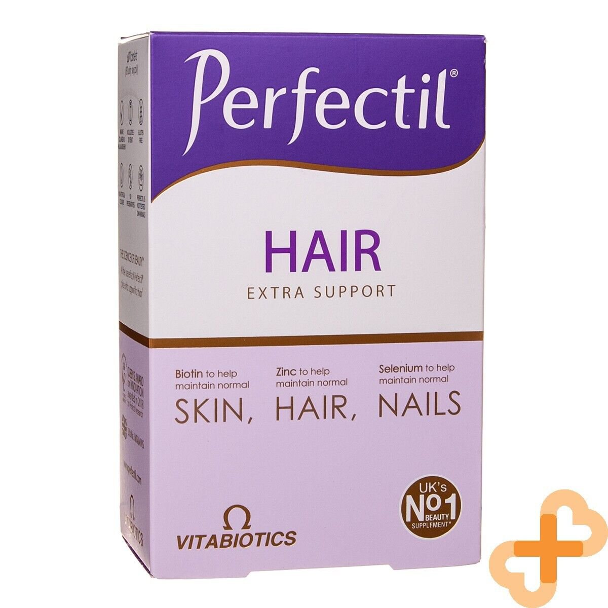 VIATBIOTICS PERFECTIL Plus Hair 60 Tablets Skin Nails Supplement Biotin ...