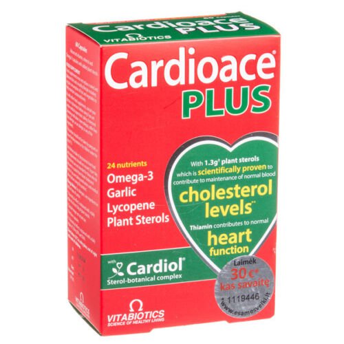 Vitabiotics Cardioace Plus 60 Capsules Cholesterol Levels Heart Health ...