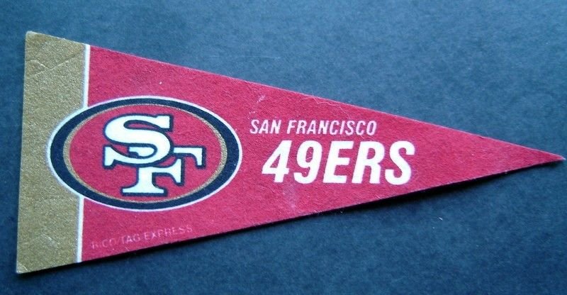 San Francisco Forty Niners 49ers NFL Football 9" Mini Pennant Rico ...
