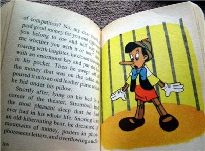 Disney's Pinocchio Book Golden Star Library 1967 # 6071