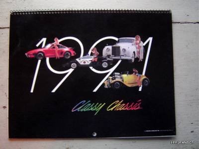 Vintage 1991 Classy Chassis Car Calendar ~ Tom's Used & Foreign Auto Parts