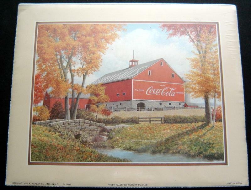 1996 COCA COLA Art Print Arthur A. Kaplan Litho in USA Ruby Falls by R ...