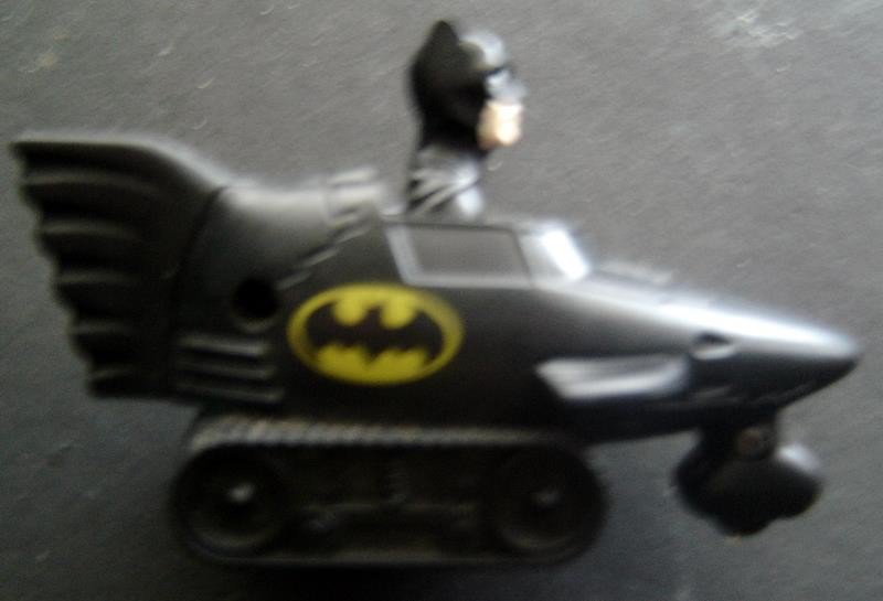 1991 Batman in Black BATMOBILE Pull Back Vehicle DC Comics Inc. 3 1/2" x 2"