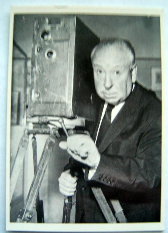 Alfred HITCHCOCK with First Pathe Camera # 6 POST CARD 4" x 6" Keystone ...
