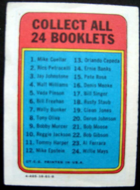 1970 The Mike EPSTEIN Story 8 Page Cartoon BOOKLET # 12 Washington Senators