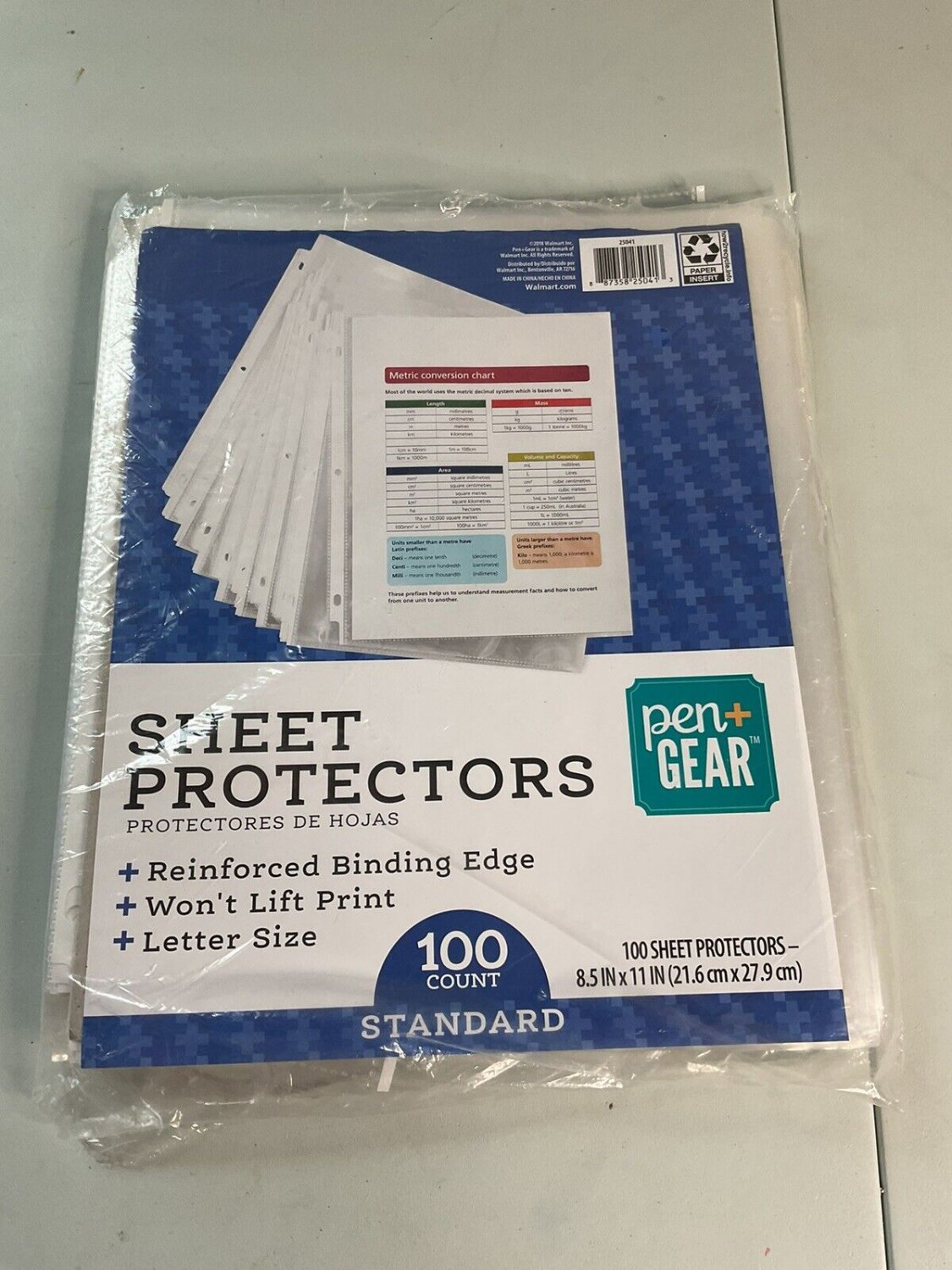 Pen+Gear Standard Sheet Protectors 100 Count 8.5 x 11 inches Clear ...