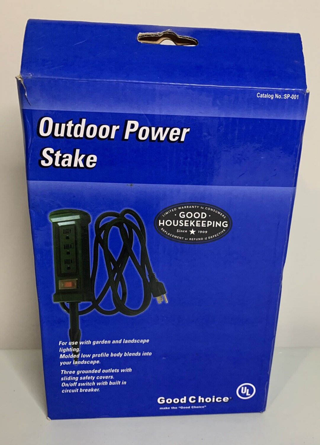 Outdoor Power Stake With Sliding Safety Covers