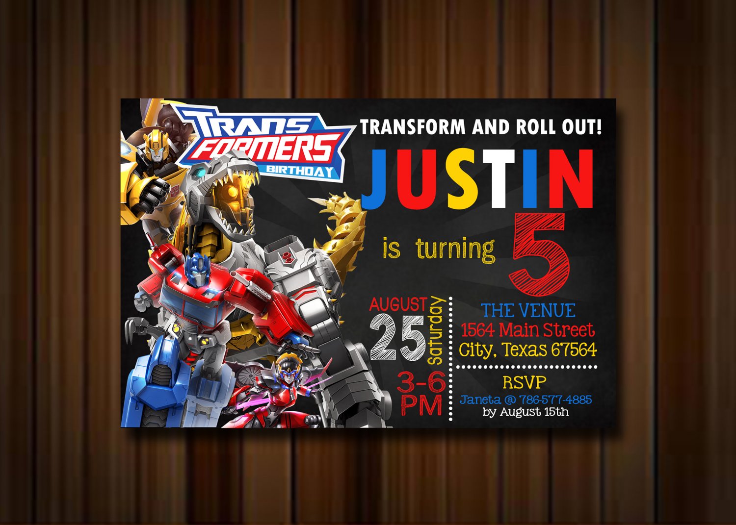 Transformers Birthday Invitation, transformers invitation, transformers