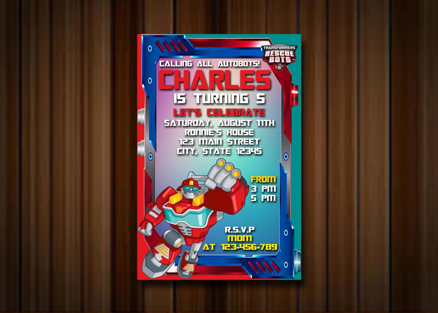 Transformers Birthday Invitation, transformers invitation, transformers