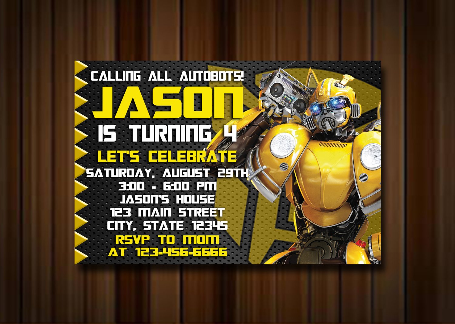Transformers Birthday Invitation, transformers invitation, transformers