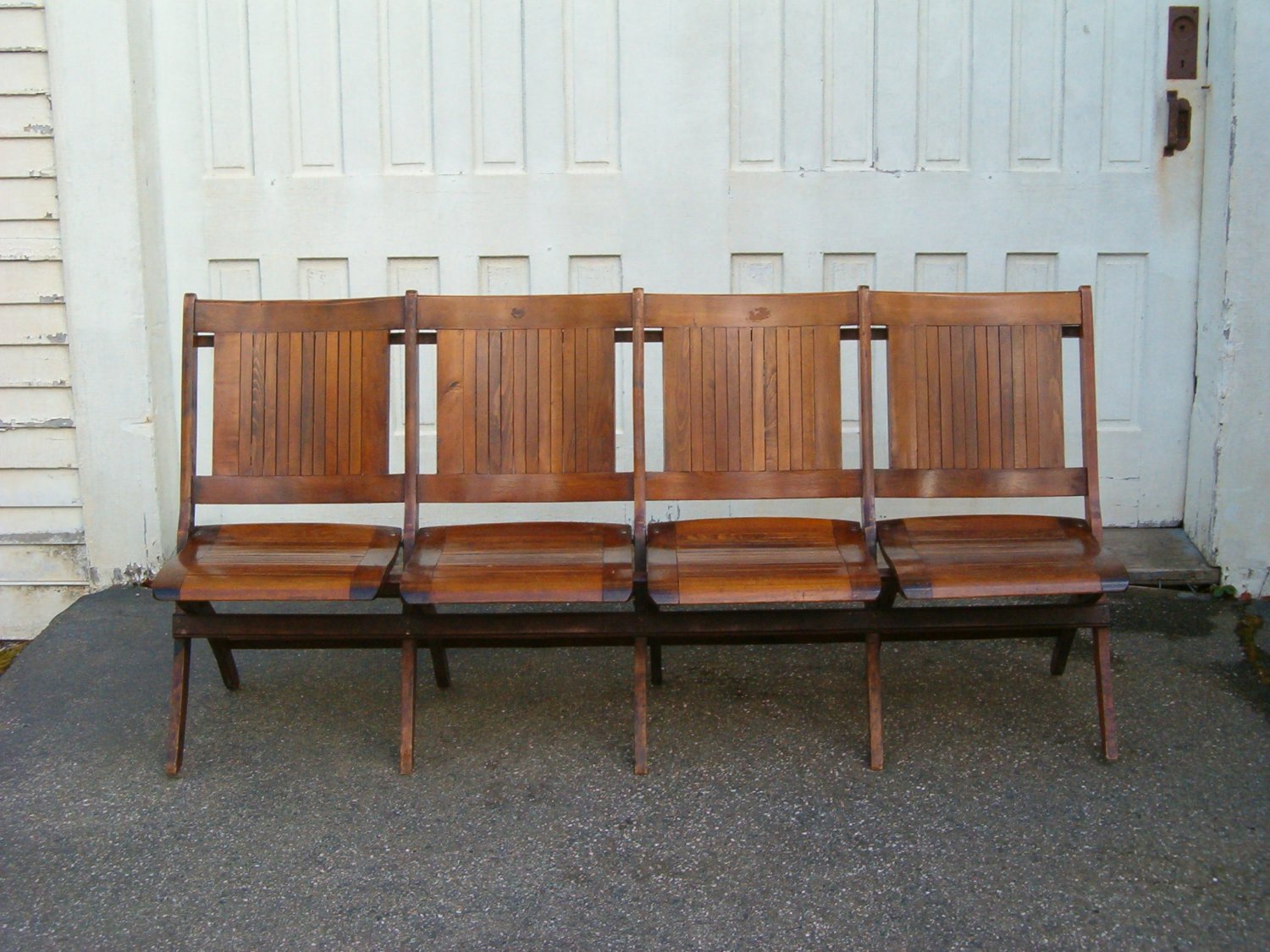 Antique Ganged Public Seating