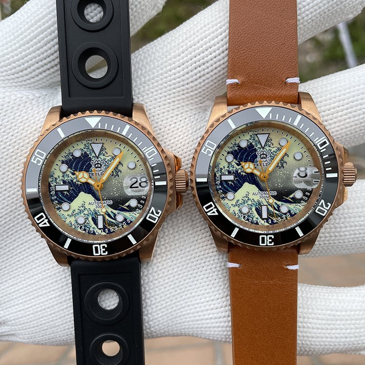 Steeldive Ceramic Bezel Mens Bronze Dive Watch 41MM Kanagawa Japan ...