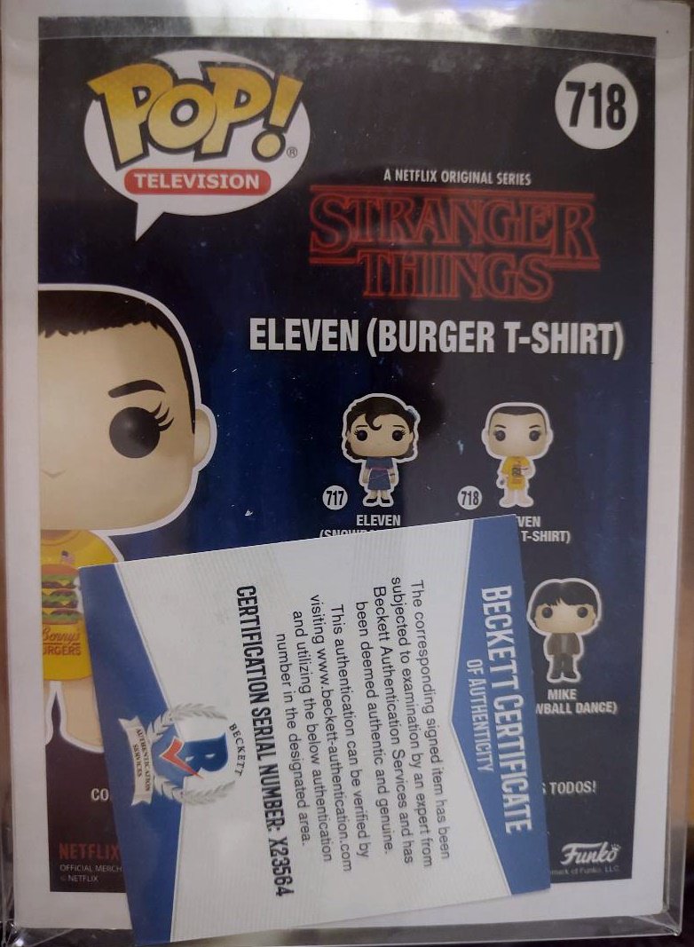 Millie Bobby Brown Signed Stranger Things Eleven 11 011 Funko Pop Auto ...