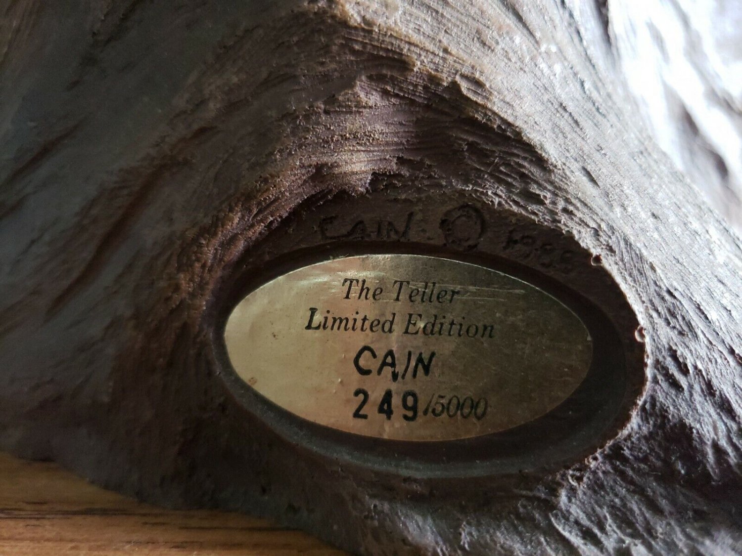 Rick Cain Limited Edition Sculpture The Teller 1988 249/5000