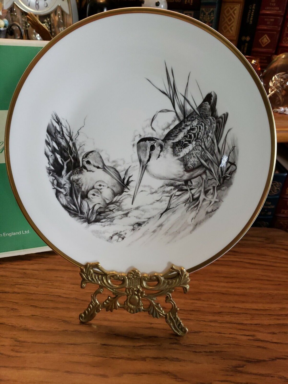 Boehm Collector Plate "Woodcock Game Bird" Series England Original Box