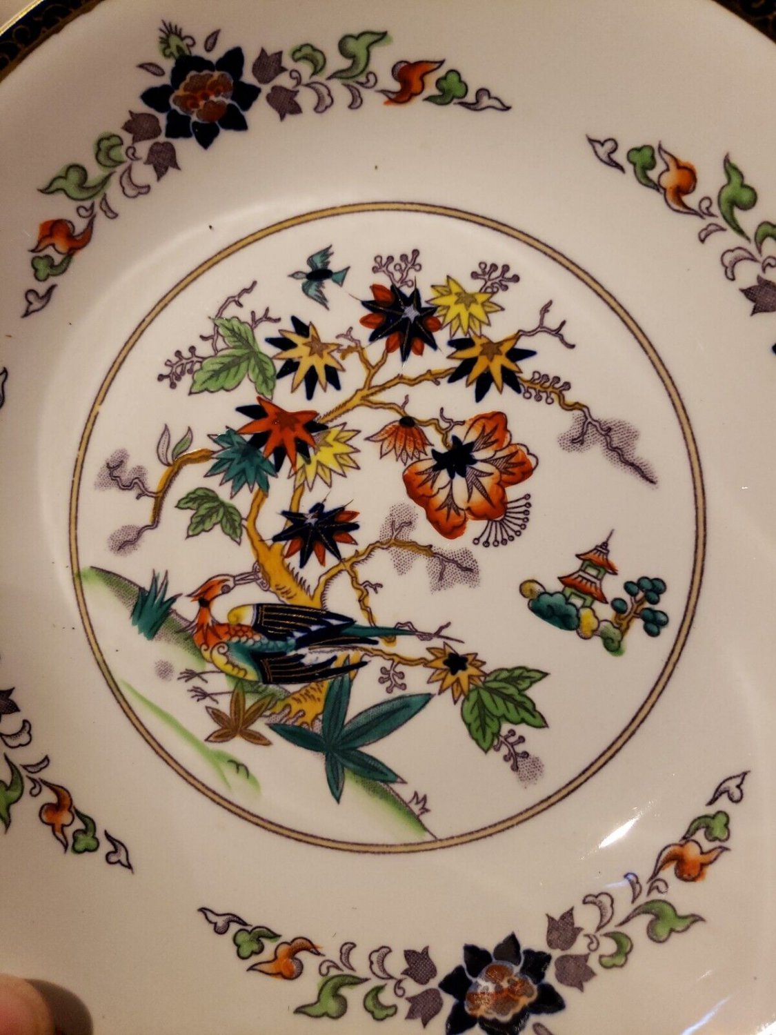 4 Vintage Double Phoenix Nikko Ironstone Imari ? Soup Bowls - Japan