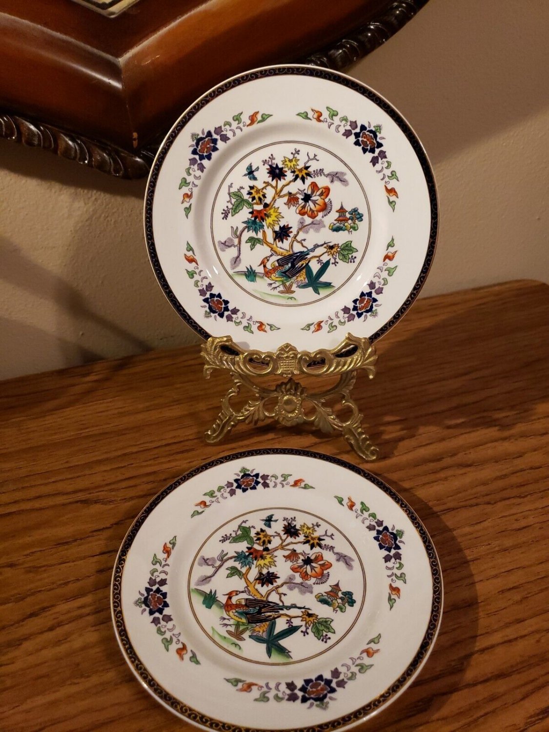 2 Vintage Double Phoenix Nikko Ironstone Imari ? Salad/Dessert Plates ...