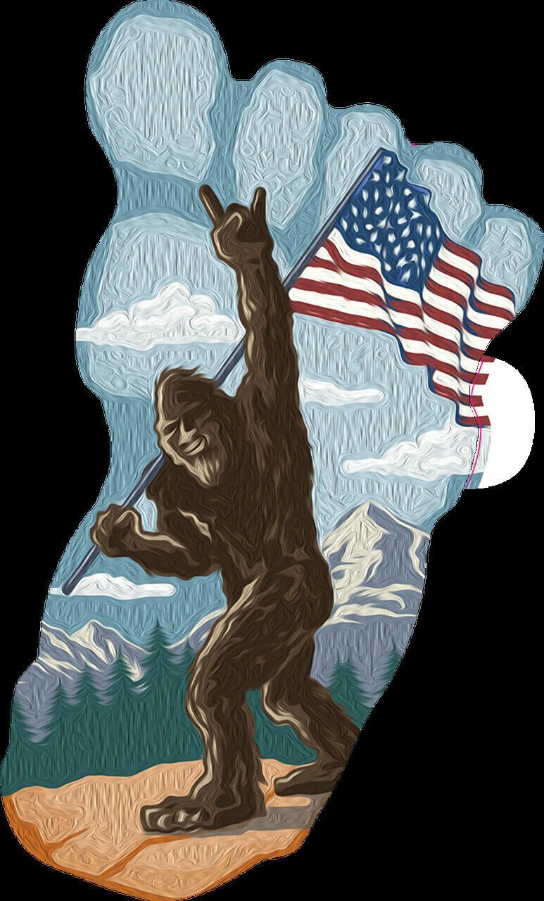 Bigfoot Print Color Vinyl Decal Sticker Waterproof