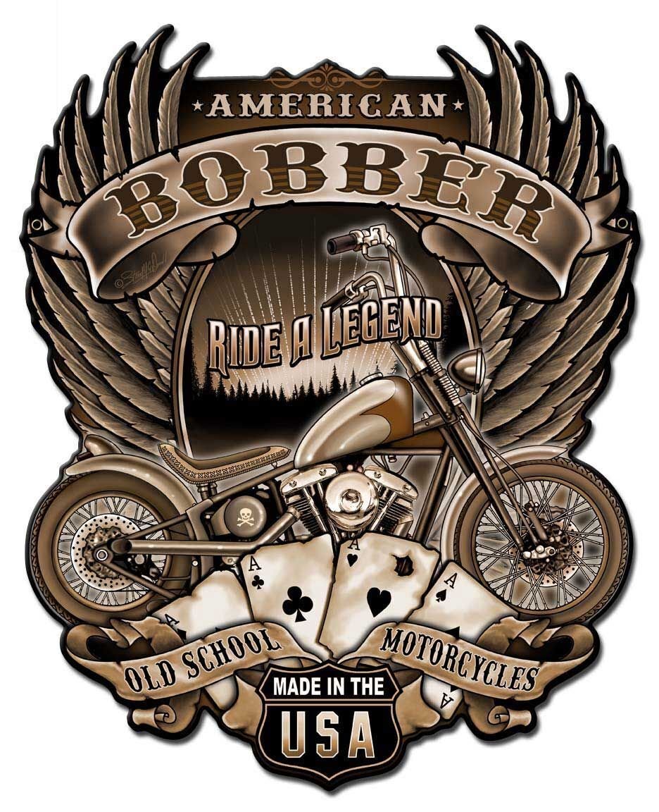 American Bobber Vintage Vinyl Decal Sticker Waterproof