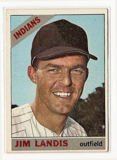 1966 Topps baseball card #128 (B) Jim Landis EX Cleveland Indians