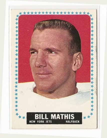 1964 Topps football card #120 Bill Mathis EX/Nm New York Jets