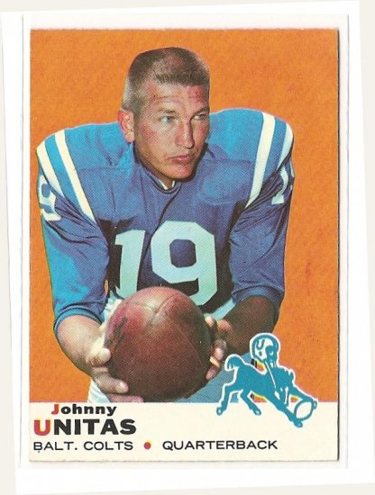 1969 Topps Football Card 25 Johnny Unitas Ex Nm Baltimore Colts