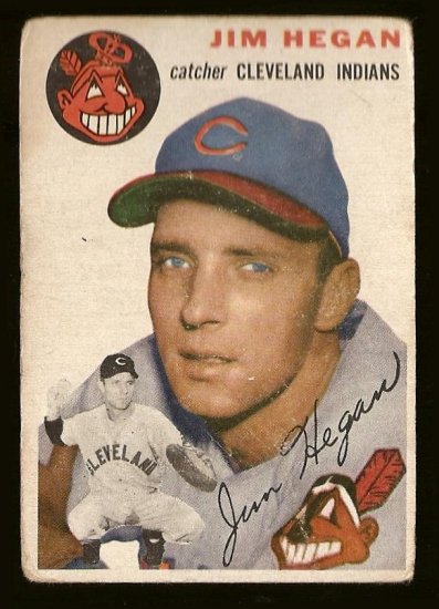 1954 Topps baseball card #29 (B) Jim Hegan Good condition Cleveland Indians