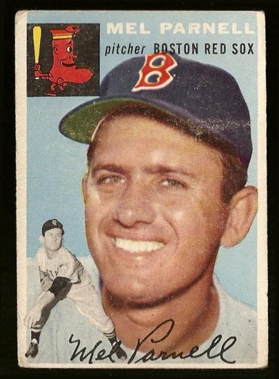 1954 Topps baseball card #40 Mel Parnell G/VG Boston red Sox