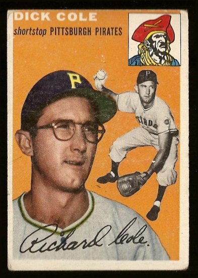 1954 Topps baseball card #84 Dick Cole VG Pittsburgh Pirates
