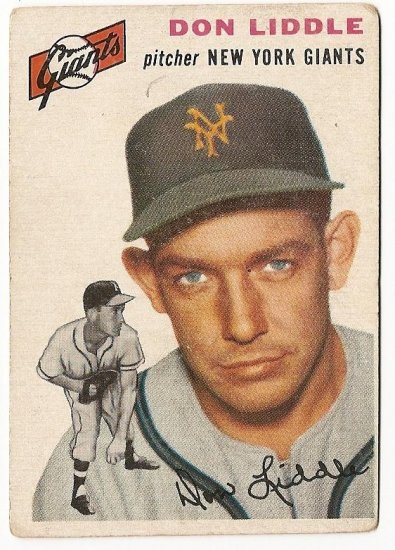 1954 Topps baseball card #225 Don Liddle VG New York Giants