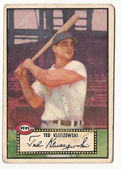 1952 (original) Topps baseball card #29 Ted Kluszewski G+ black back