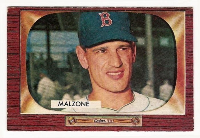 1955 Bowman baseball card #302 (B) Frank Malzone EX