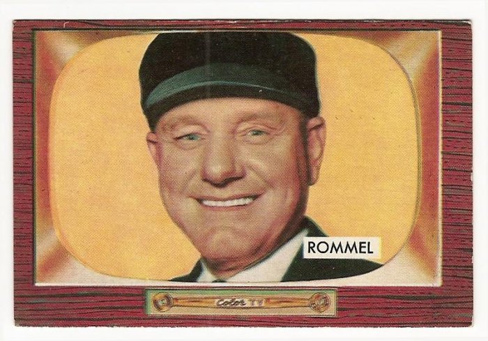 1955 Bowman baseball card #239 Edwin Rommel NM