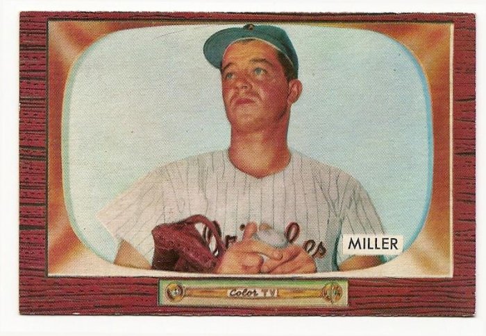 1955 Bowman baseball card #245 (B) Bill Miller NM/M