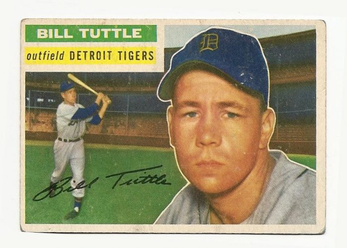 1956 Topps baseball card #203 Bill Tuttle VG Detroit Tigers