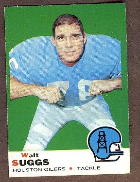 1969 Topps football card #118 (B) Walt Suggs EX Houston Oilers