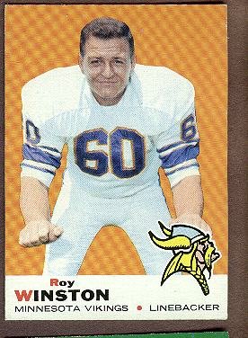 1969 Topps football card #82 Roy Winston EX Minnesota Vikings