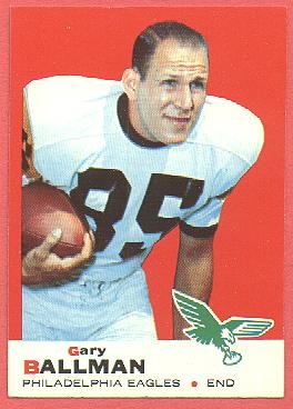 1969 Topps football card #41 Gary Ballman NM/M Philadelphia Eagles