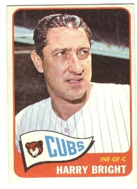 1965 Topps baseball card #584 (B) Harry Bright VG/EX Chicago Cubs