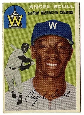 1954 Topps baseball card #204 (C) Angel Scull EX Washington Senators
