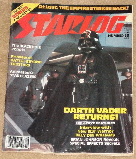 Starlog magazine #35 1980 Empire Strikes back, Darth Vader, Black Hole ...