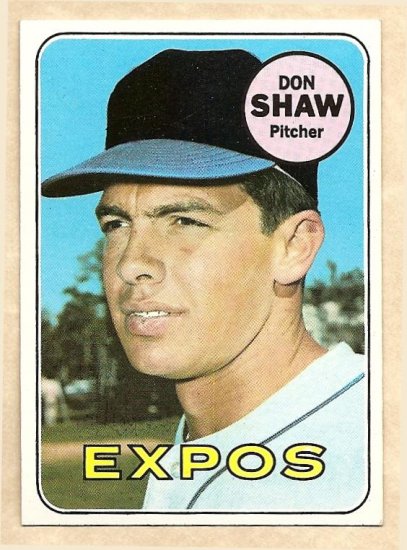 1969 Topps baseball card #183 (C) Don Shaw EX/NM
