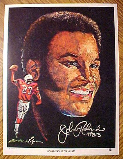1970 football Pro-Star Portrait - Johnny Roland, St. Louis Cardinals 7. ...