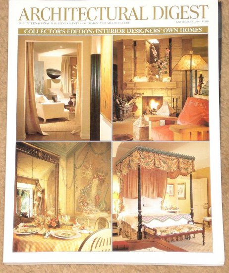 Architectural Digest Magazine - September 1996, Interior Designer's own ...
